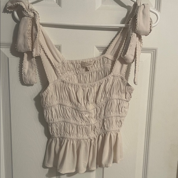 Chelsea & Violet | Tops | Chelsea Violet Cream Ruffled Tank Top | Poshmark